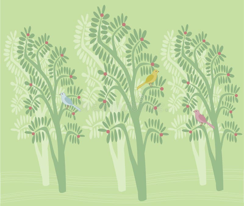 Pretty Tree Design stock vector. Illustration of texture - 12400152