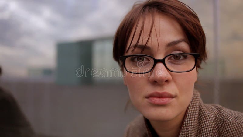 Pretty urban woman stock video footage. Video of female - 35042465