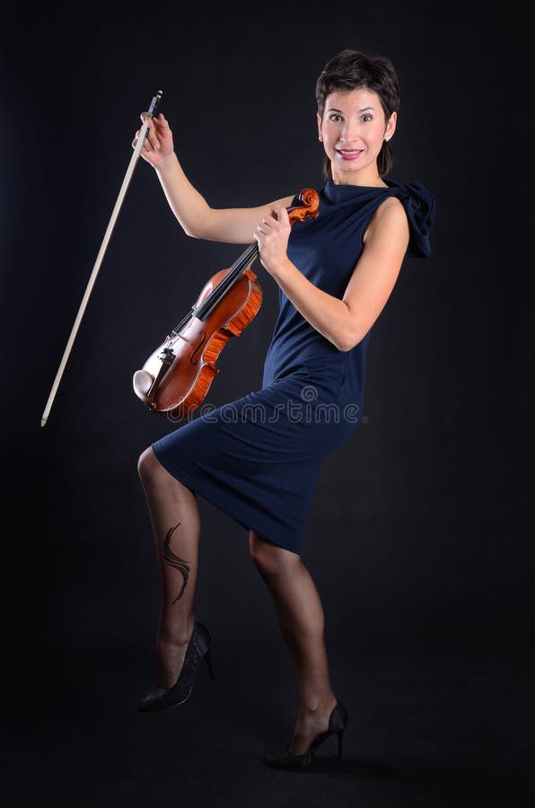 Beautiful violinist stock photo. Image of dress, motion - 12052038