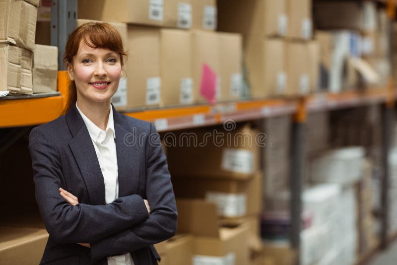Manager Smiling at the Camera in a Meeting Stock Image - Image of ...