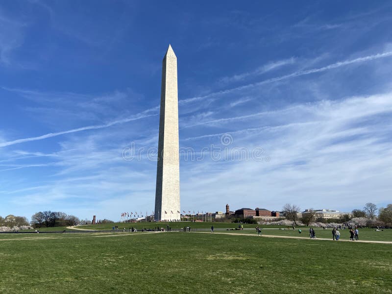 Pretty Washington Monument in Washington DC in Spring Stock Image ...
