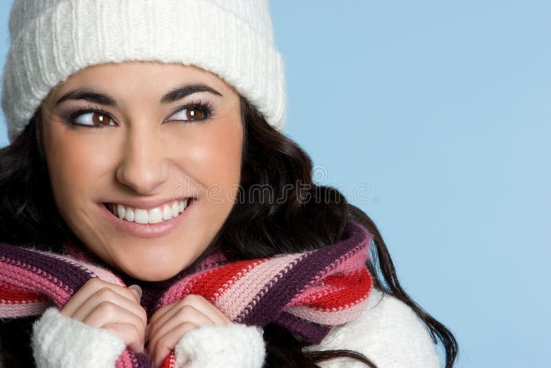 Winter Person stock image. Image of pretty, space, portrait - 8305945
