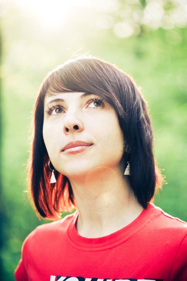 Pretty woman stock image. Image of natural, park, beauty - 10944137