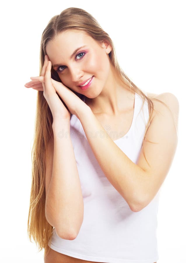 Pretty woman stock photo. Image of hair, happy, care - 12733068