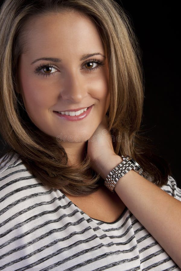 Pretty woman and cute girl stock image. Image of shore - 187787