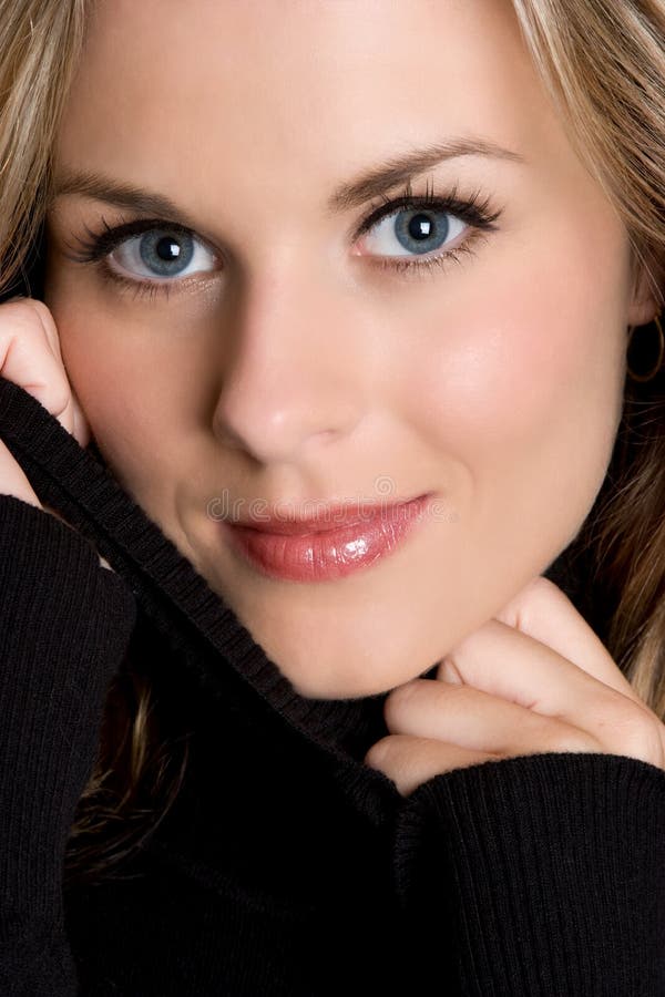 Pretty Woman stock image. Image of girl, women, blue, smile - 8944681