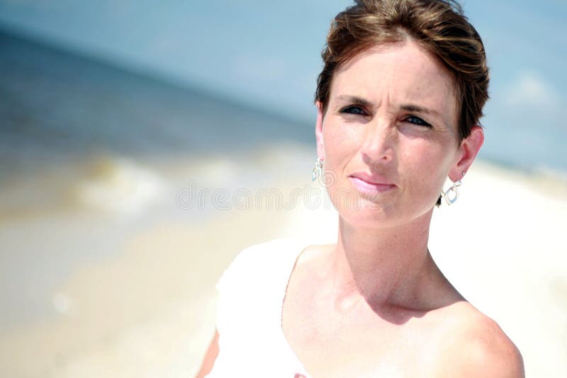 Pretty Woman Walking the Beach Stock Photo - Image of beauty, adult ...