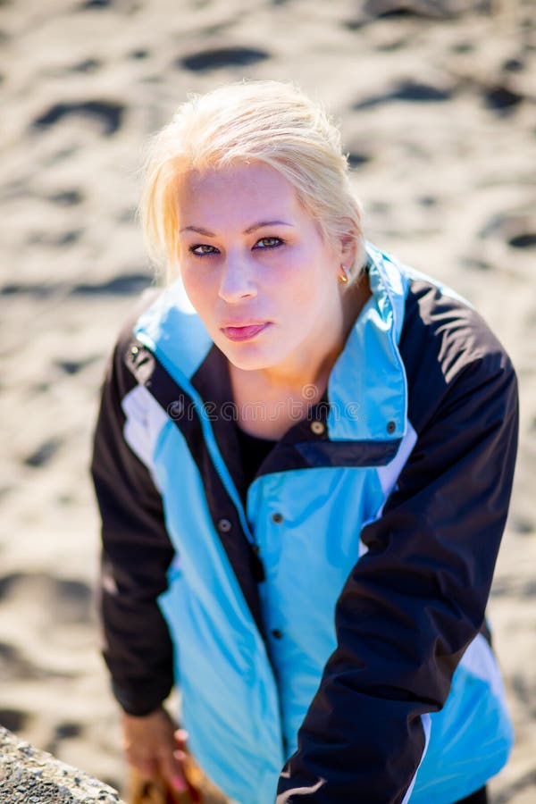 Pretty woman at beach stock photo. Image of outdoor - 260661084