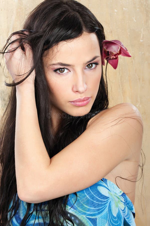 Pretty woman in blue dress stock image. Image of moist - 28595383 Pretty woman in blue dress stock image. Image of moist - 28595383