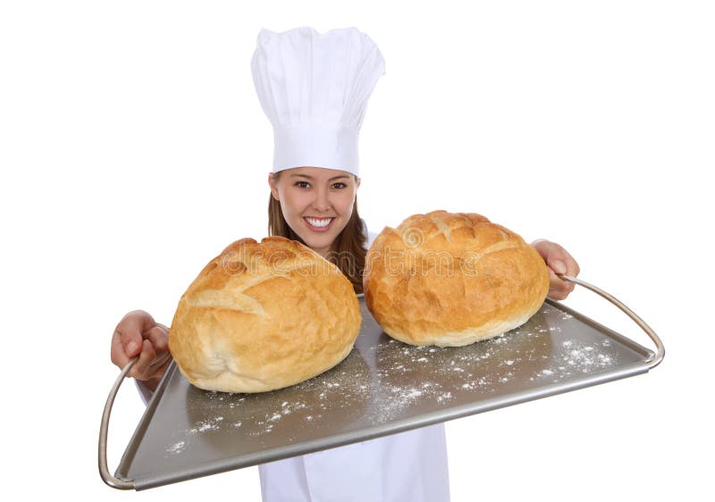 Chef with Bread stock photo. Image of handsome, service - 7761466