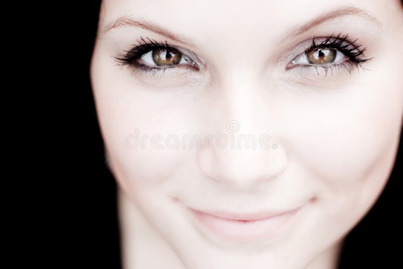 Pretty Woman Close Up stock image. Image of lady, brunette - 15463763