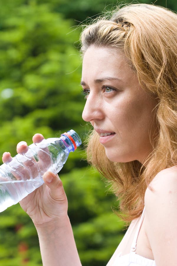 Pretty Woman Drinking Water Picture. Image: 6815547
