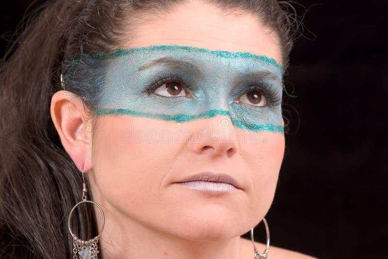 Pretty Woman In Heavy Makeup Stock Image - Image: 440161