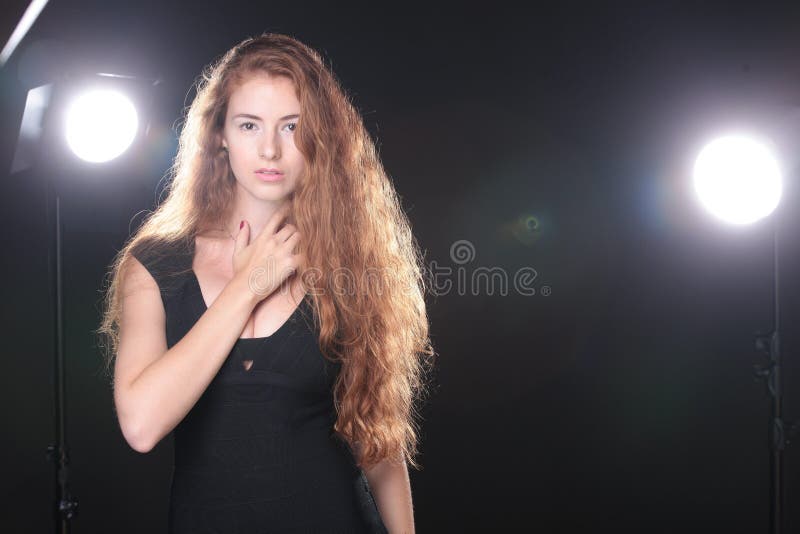 Pretty woman modeling stock image. Image of camera, lady - 52642043