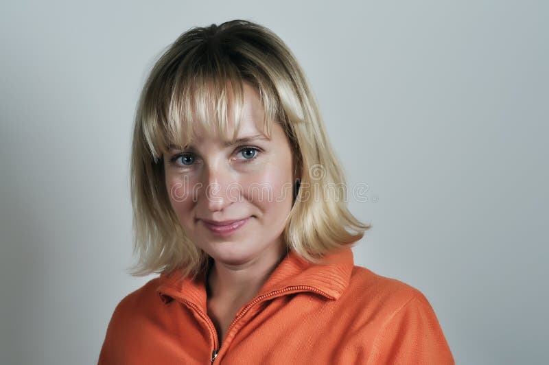 Pretty woman in red stock photo. Image of face, person - 11749102