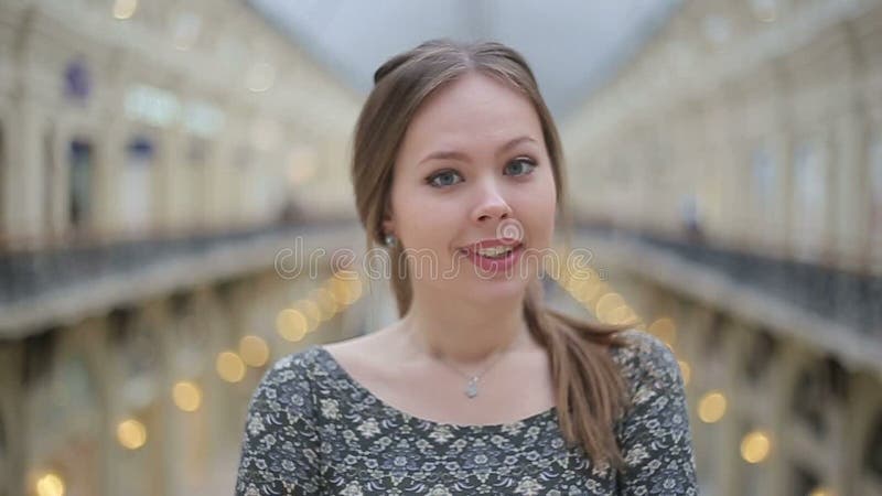 Pretty Woman Show Mimic Emotions Stock Video - Video of laughing ...