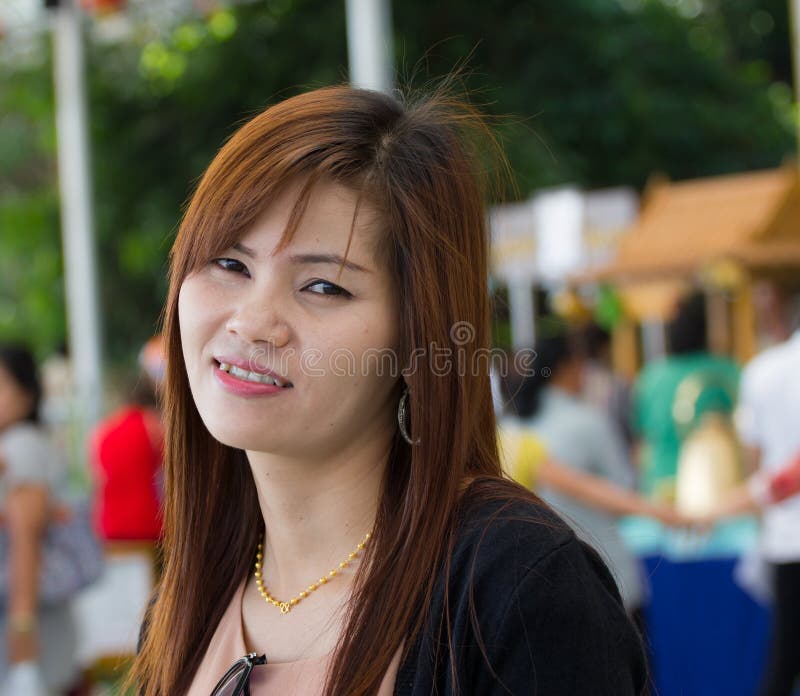 Pretty Woman Smiling and Engaging Stock Photo - Image of confident ...