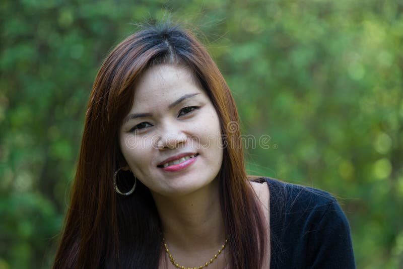 Pretty Woman Smiling and Engaging Stock Photo - Image of adult, face ...