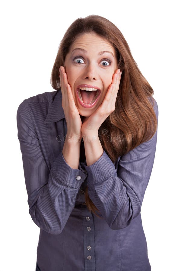 Pretty Woman Held Out Her Hand in Greeting Stock Image - Image of ...