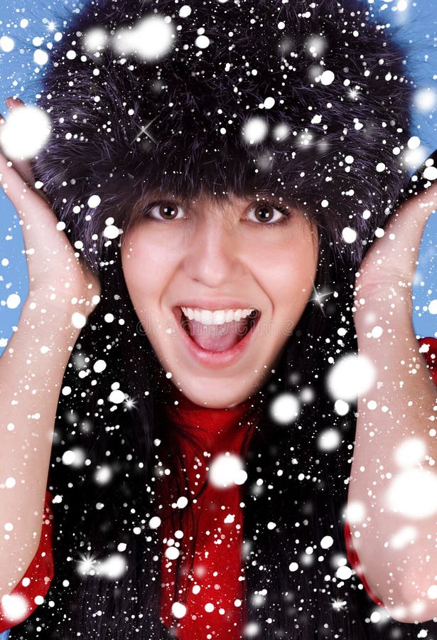 Eskimo Pretty Women Isolated Stock Photo - Image of cheerful, beauty ...