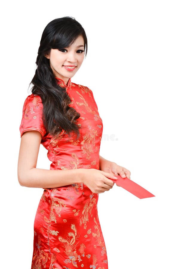 Pretty Women with Chinese Traditional Dress Cheongsam and Drinking Tea ...