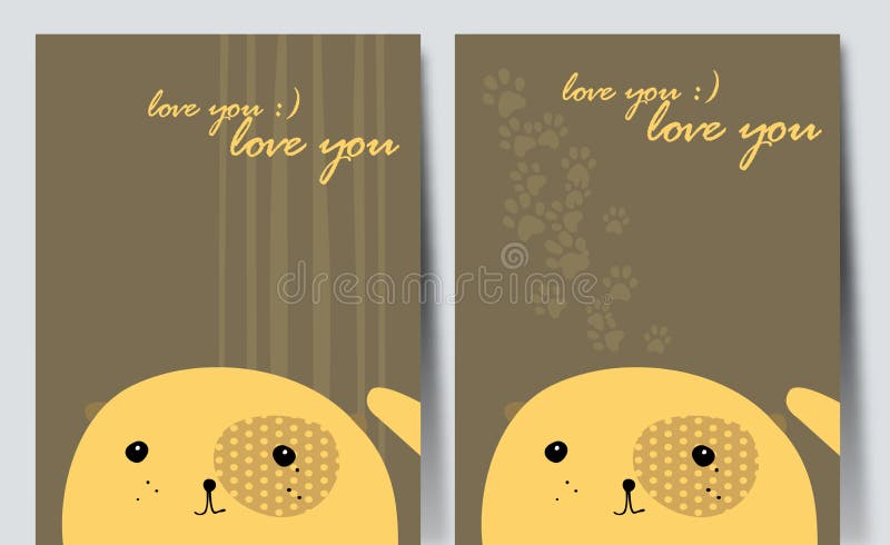 Pretty yellow dog. stock vector. Illustration of poster - 78669238