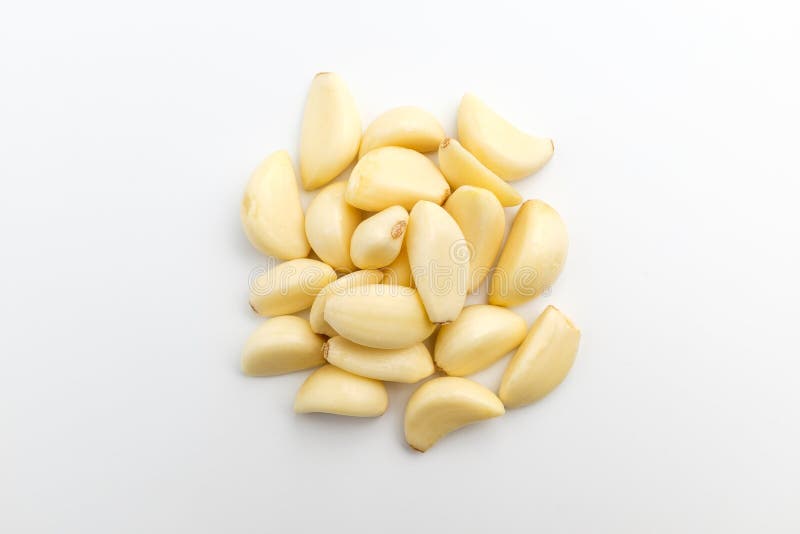 Pretty Yellow Spicy Garlic. Trimmed Garlic Stock Photo - Image of ...