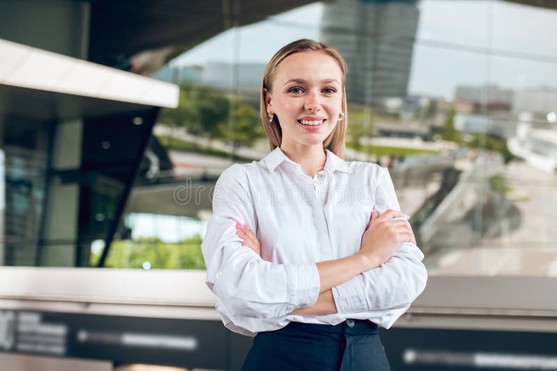 Pretty Young Business Woman Feeling Confident and Determined Stock ...