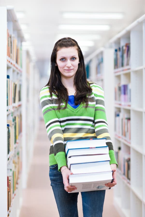 College Student at a Library Stock Photo - Image of book, life: 225882