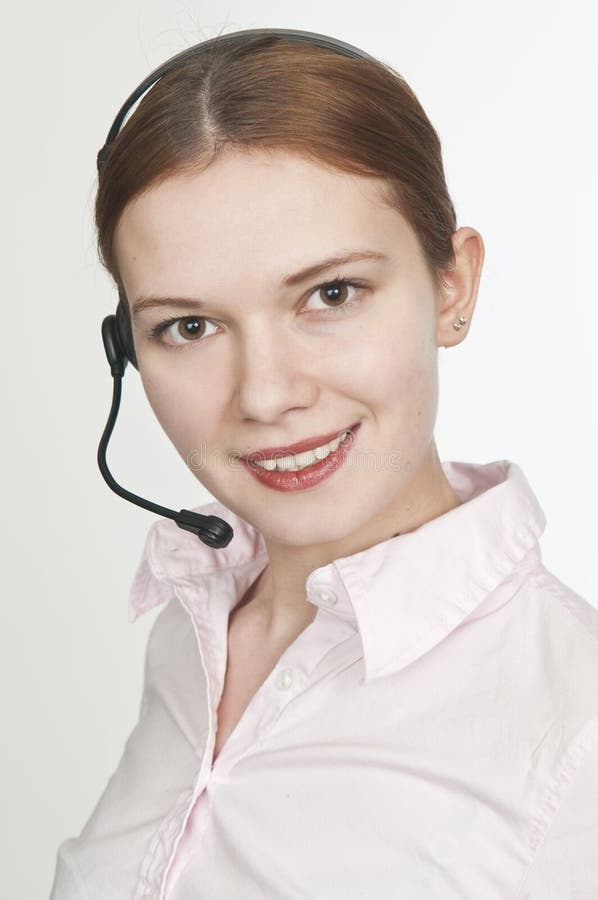 Pretty Young Customer Service Stock Image - Image of lady, attractive ...