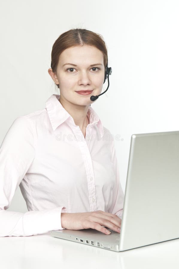 Nice Friendly Customer Service Female Worker Stock Photo - Image of ...