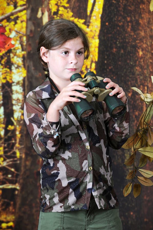 Pretty Young Explorer stock photo. Image of hunting, explore - 73608756