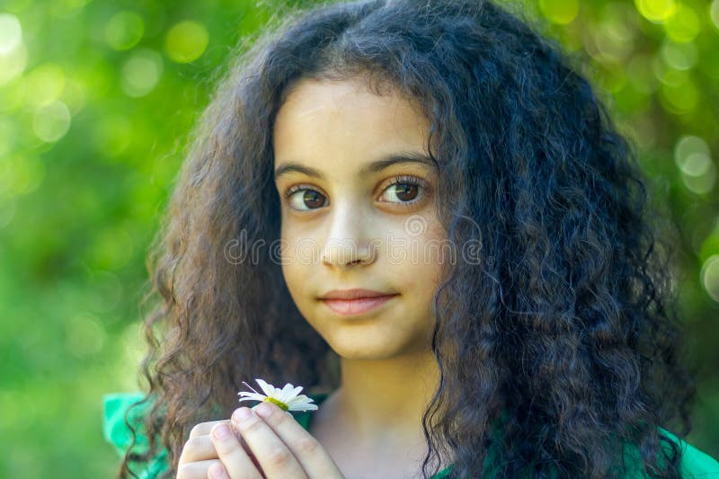 Pretty Young Girl in the Nature Stock Photo - Image of grass, river ...