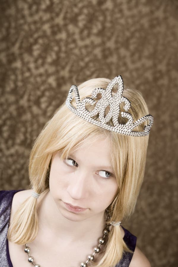 Pretty Young Girl with a Tiara Stock Image - Image of face, teenager ...