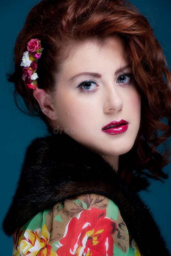 Pretty Young Retro Styled Female Stock Image - Image of clothes, lady ...