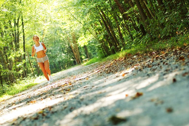 Pretty Young Runner stock image. Image of outside, outdoor - 6253093