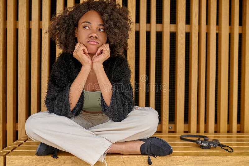 Pretty Young Woman Looking Sad and Unsatisfied Stock Image - Image of ...
