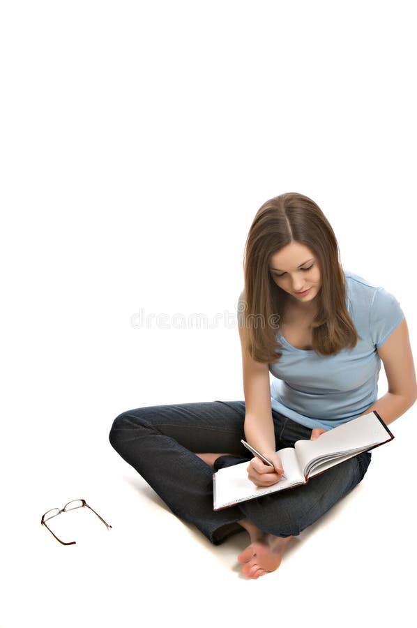 Pretty Young Woman Reading Text Message Stock Image - Image of ...