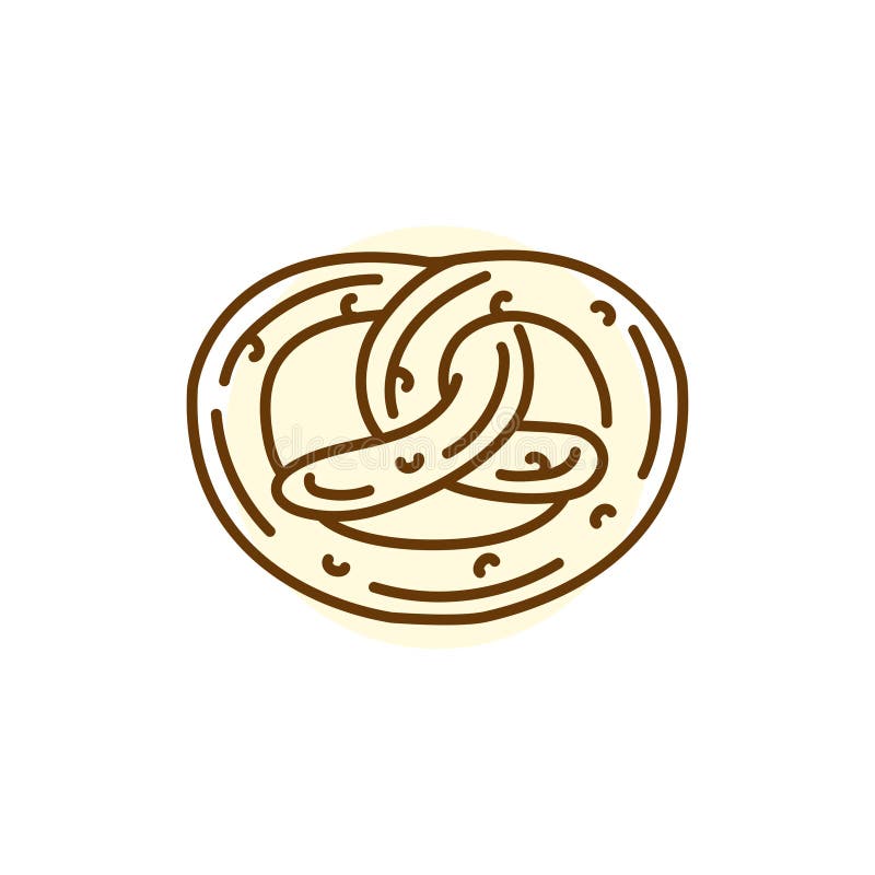 Pretzel Black Line Icon. Bakery Stock Vector - Illustration of pastry ...