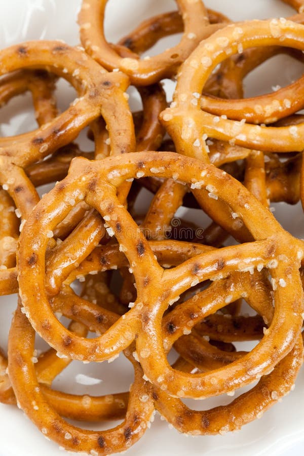 Salted pretzel food stock image. Image of food, close - 189166733