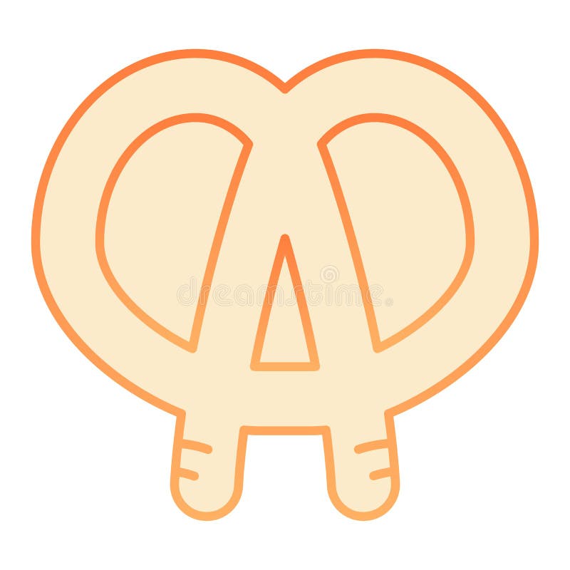 Pretzel Flat Icon. Bakery Orange Icons in Trendy Flat Style. Pastry Gradient Style Design ...