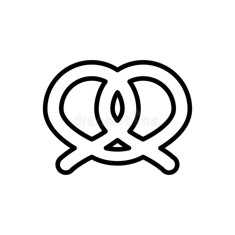 Pretzel Icon Flat Vector Template Design Trendy Stock Vector ...
