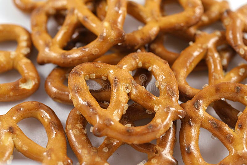Pretzels stock image. Image of brown, salted, handful - 16136745