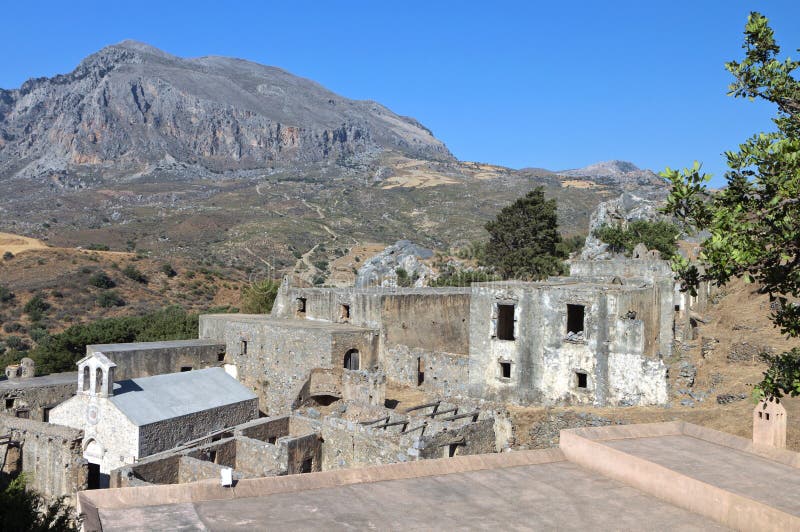 Preveli Monastery at Crete in Greece Stock Image - Image of greece ...