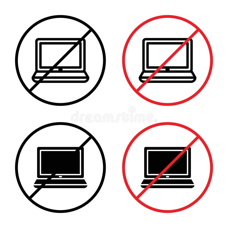 Prevent Computer Use in Restricted Areas with this No Computer Sign ...