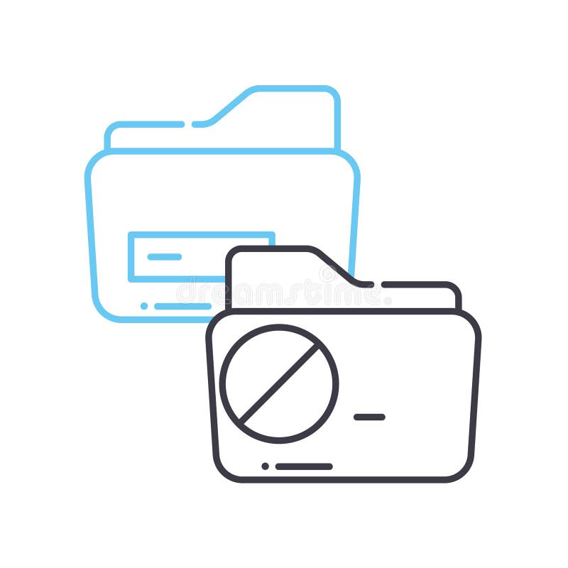 Prevent Document Line Icon, Outline Symbol, Vector Illustration ...