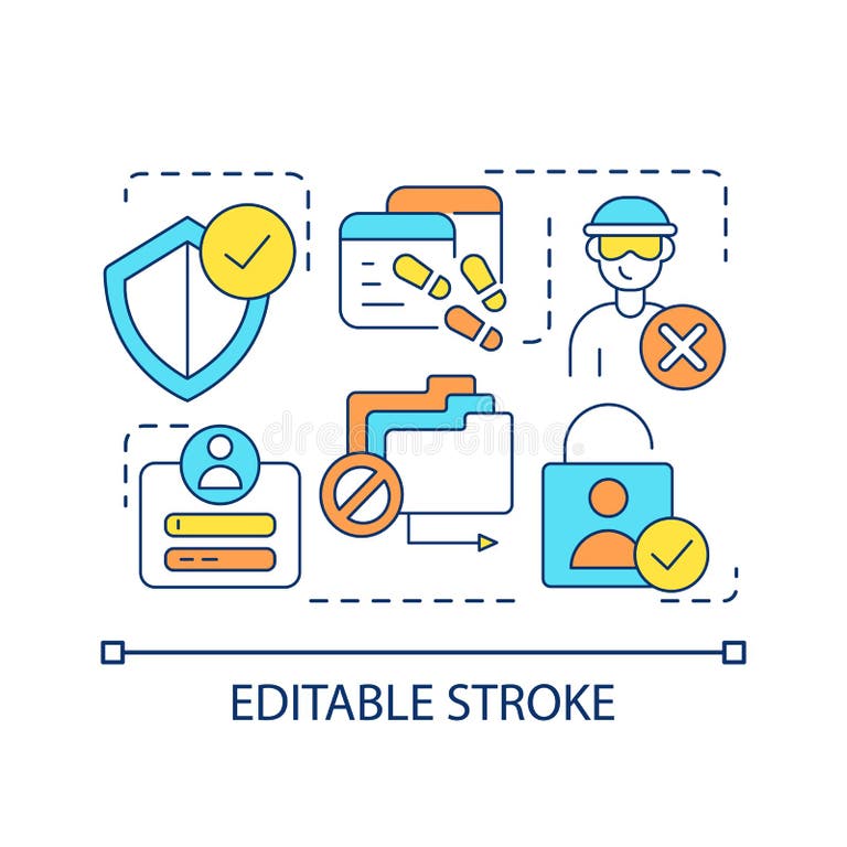 Prevent Hacking Concept Icon Stock Vector - Illustration of digital ...