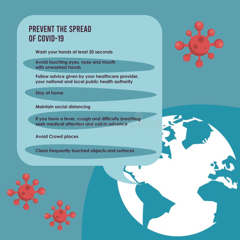 Prevent the Spread of Covid19 Campaign with Planet and Particles Stock ...