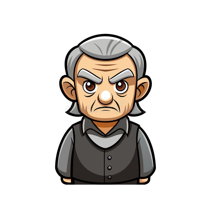 Preventing Old Man Illustration Stock Photo - Illustration of sleek ...