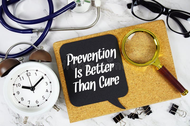 Prevention is Better Than Cure Text on Speech Bubble with Alarm Clock ...